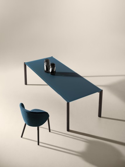 Air Slim Dining Table: 1cm Top in Wood or Glass | LAGO Design