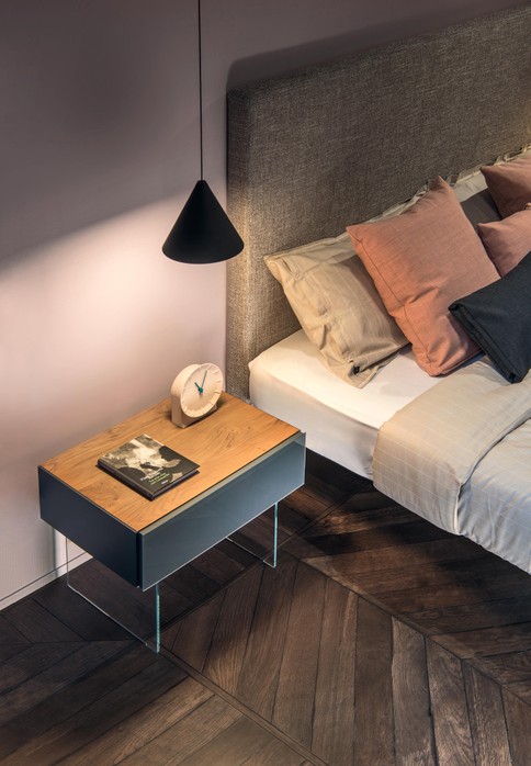 Elegant Italian Nightstand: 36e8 Bedside Tables | LAGO Design
