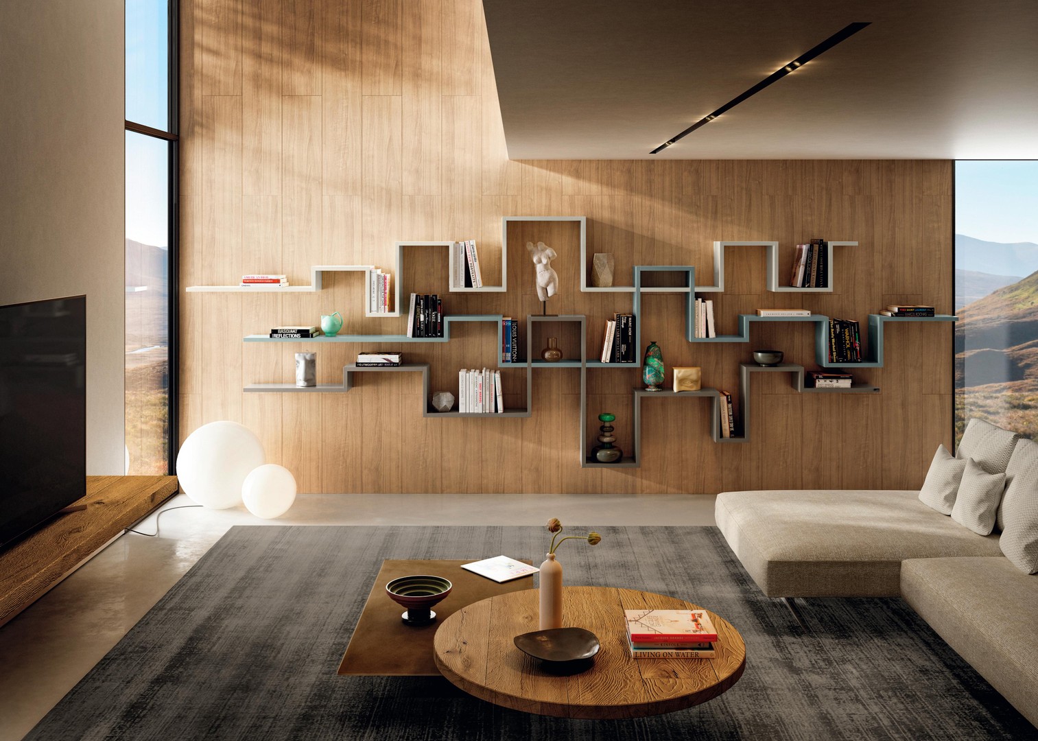 Libreria a parete LagoLinea | LAGO Design